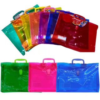 Plastic Envelope Transparent Expandable File Folder Long With Handle ...