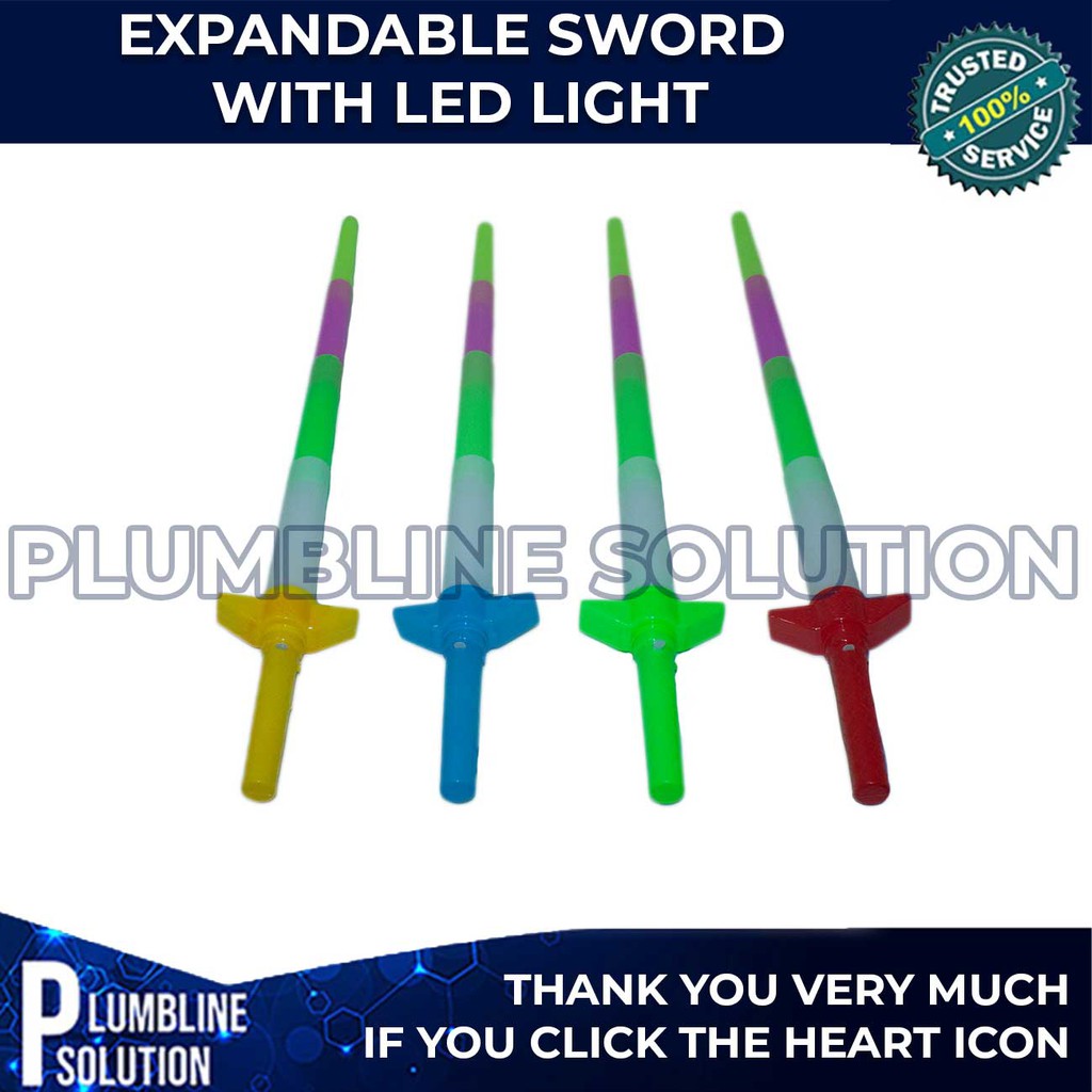 Assorted Color 1 PC Extendable Sword with LED Light Kids Toy Flashing ...
