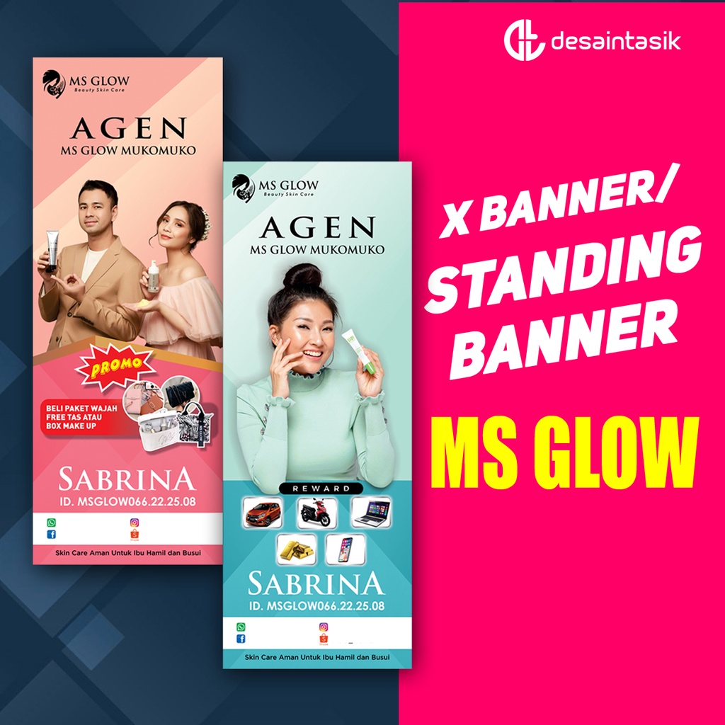 Standing Banner Banner MS Glow Banner Stand 60x160 cm | Shopee Philippines