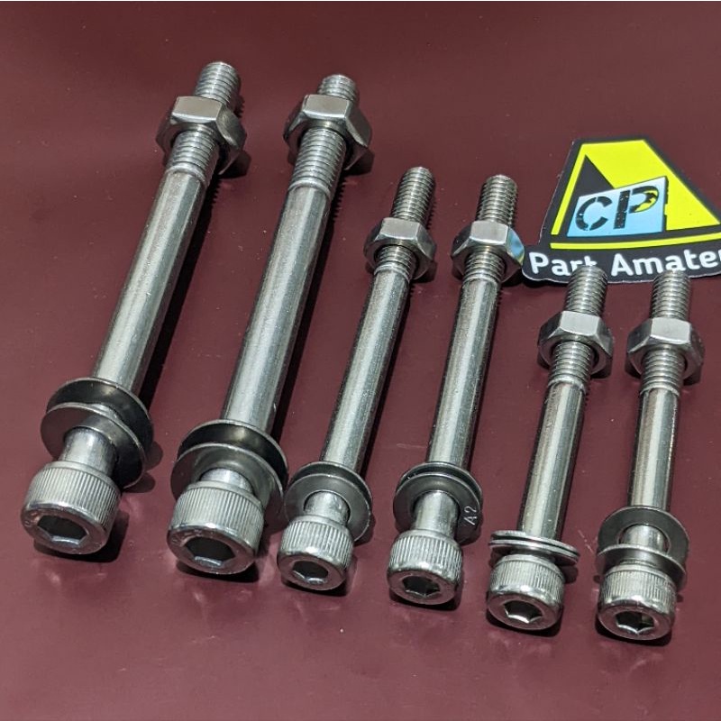 MESIN The Front and rear engine pangkon bolts cb gl mp tiger l stenlis ...