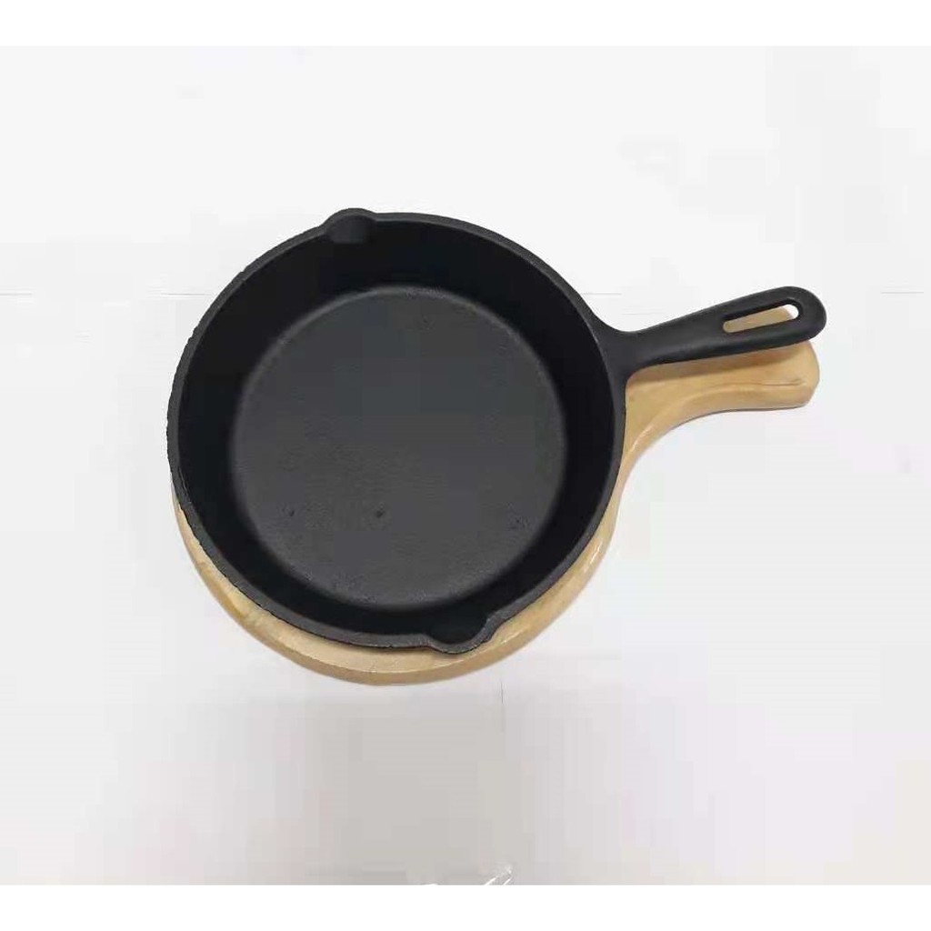 Sizzling Plate Frying Pan With Wood Holder 9311 | Shopee Philippines