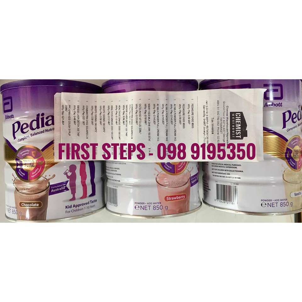 PEDIASURE MILK FULL FLAVOR: VANI, DAU, CHOCOLATE | Shopee Philippines