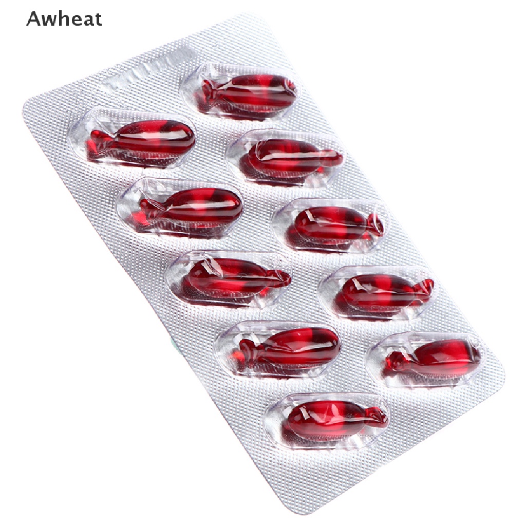 Awheat 10pcs Halloween Fake Blood Capsule Plasma Pills Vampire Horror ...