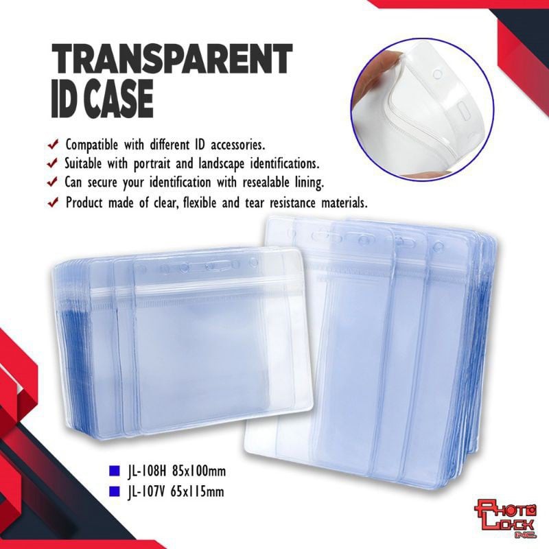 TRANSPARENT PLASTIC ID CASE/ID HOLDER/ID PROTECTOR 50pcs | Shopee ...