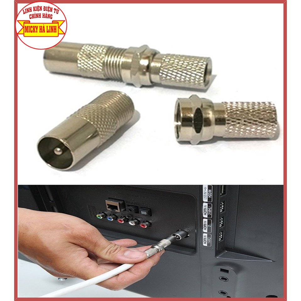 Tv Jack and Jack F5 duo, TV Jack and Screw Connector duo for cable ...
