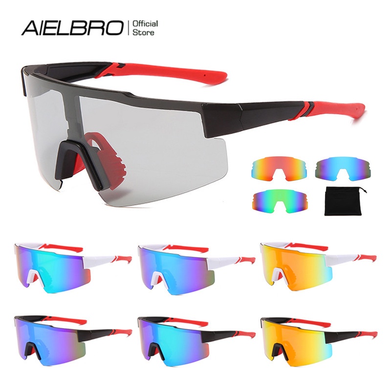 Aielbro Polarized Photochromic Cycling Sunglasses Eyewear Anti