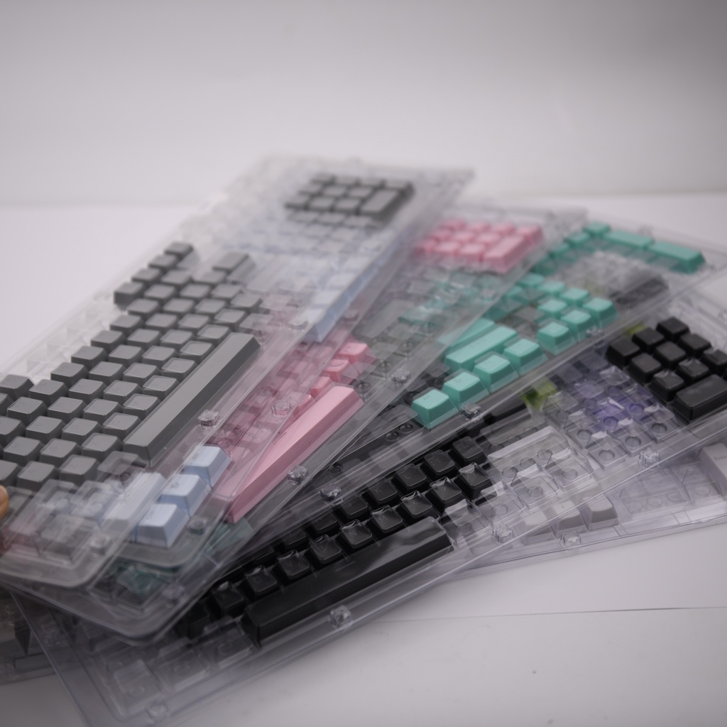 Two-color ABS transparent key cap keyboard special color personality 87 ...