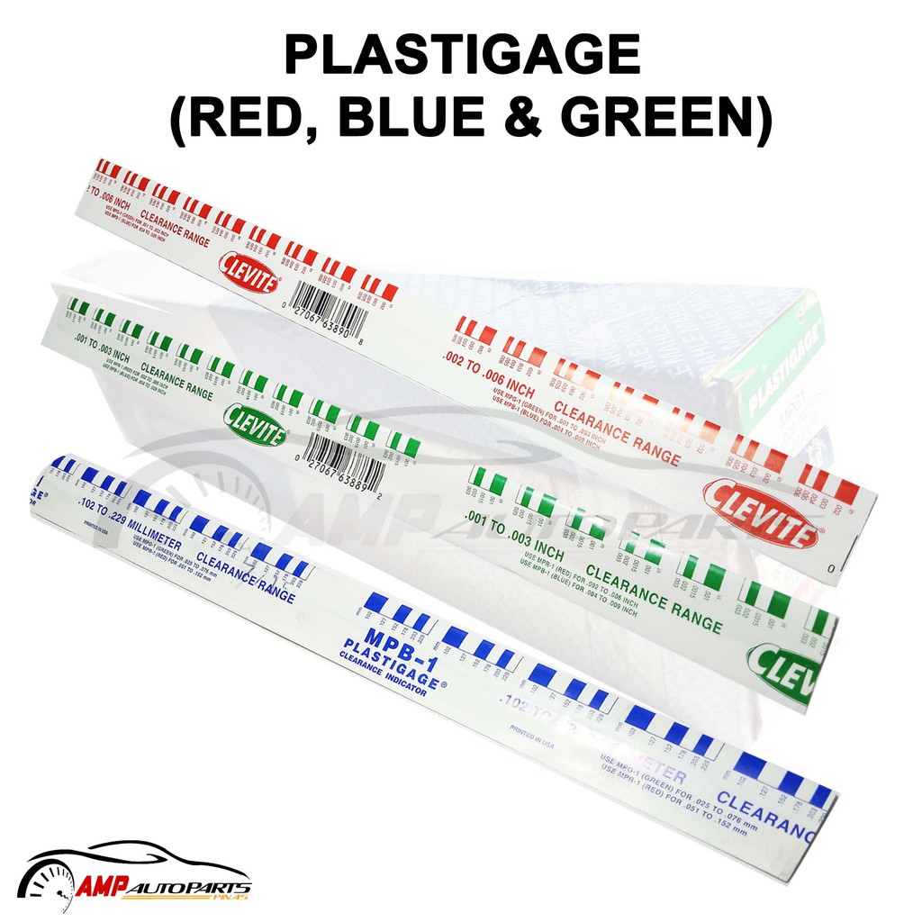 CLEVITE PLASTIGAGE (RED , GREEN , AND BLUE) Plastigage | Shopee Philippines