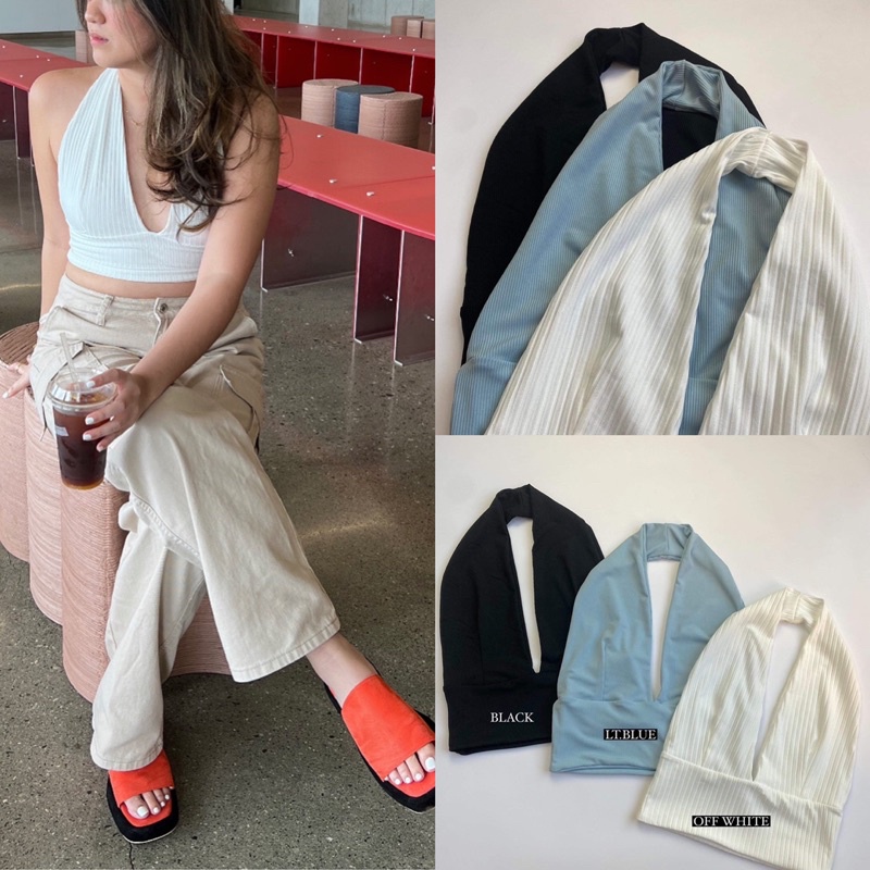 CRIZA CLOTHES CRIS RIBBED TOP | Shopee Philippines