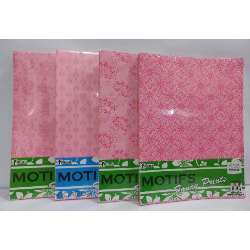 Focus Motifs Fancy Prints Assorted Color Per Ream 120 Sheets 80 Gsm ...