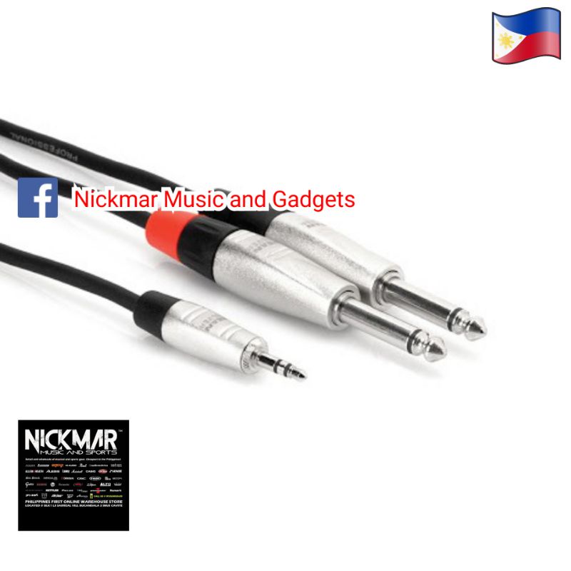 Hosa HMP-006Y Pro Stereo Breakout Cable - 3.5mm TRS Male to Dual 1/4 ...