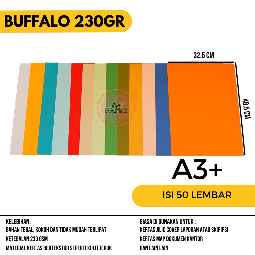 A3 Plus Buffalo Cardboard Paper contains 50 sheets / Buffalo A3 Plus ...