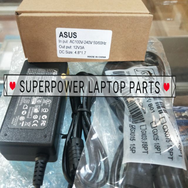 Asus Ac adapter Laptop Charger power supply for Asus 12v 3a 36w 4.8*1.7 ...
