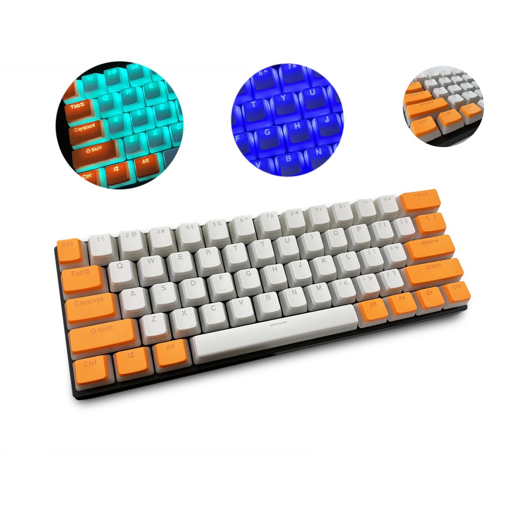 Pudding keycap,Orange white pudding keycap 108 Double Shot PBT pudding ...