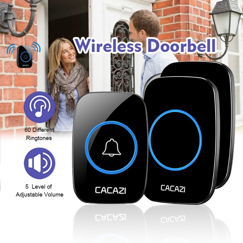 3pcs/set LED Wireless Doorbell IP44 Waterproof 300M Range Doorbell 38 ...