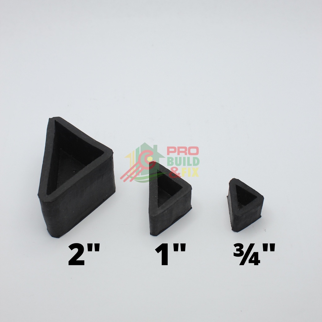 Triangle Rubber Footings 2" 1" 3/4" (4 Pieces) Heavy Duty Triangular ...