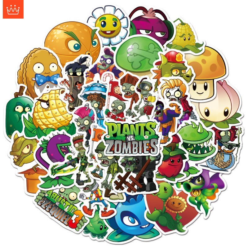 J· Plants vs. Zombies Video Games Waterproof Graffiti Stickers Pack, 50 ...