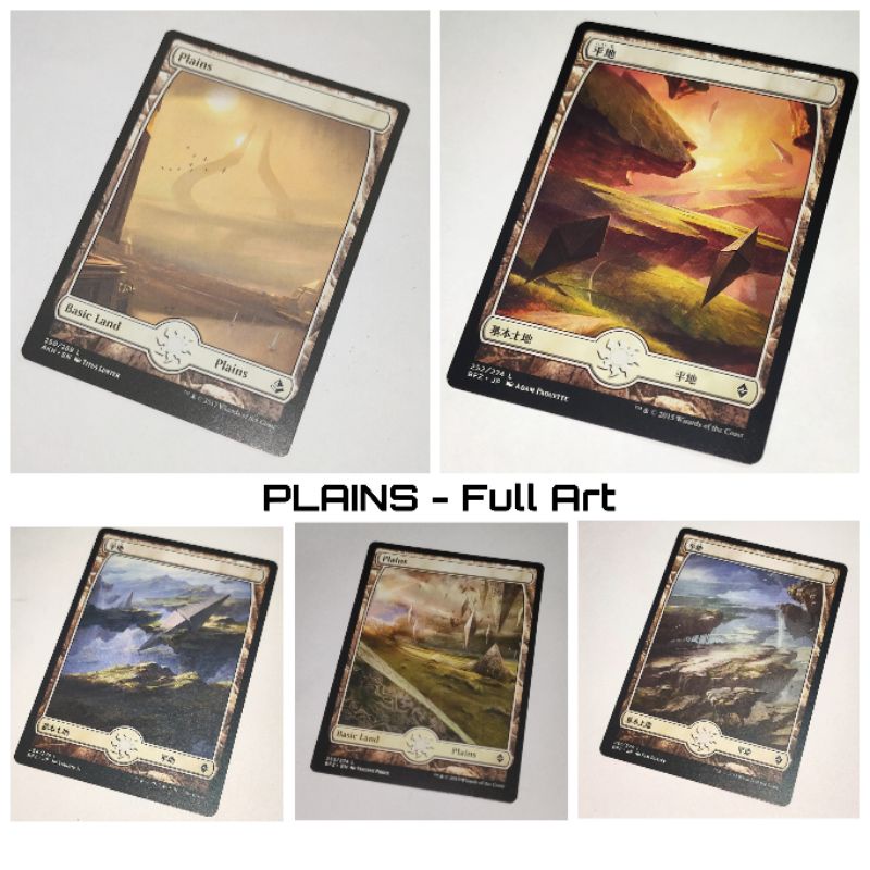 MTG Card PLAINS BFZ ZEN AKH Full Art Textless Basic Land Magic the ...