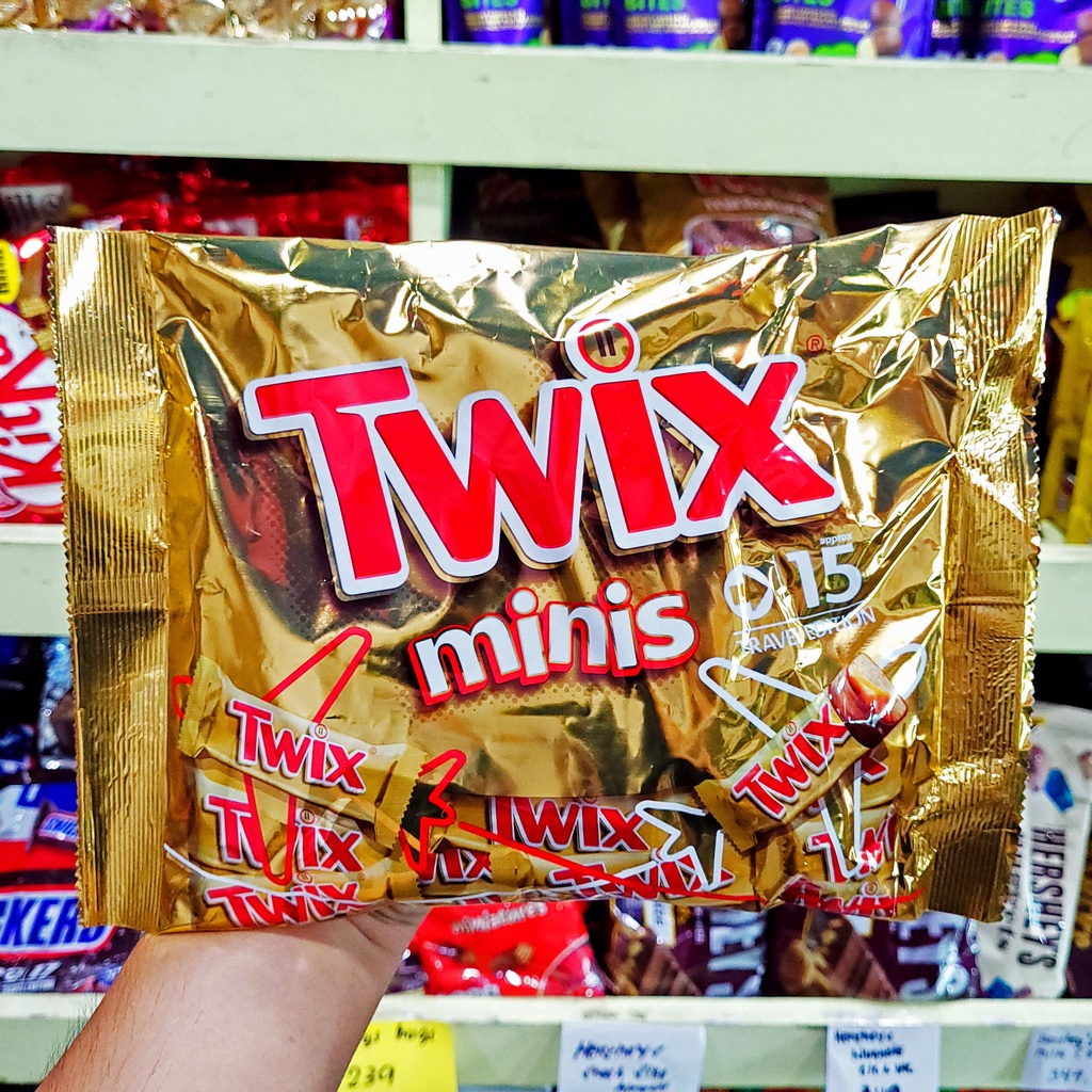 Twix Caramel Chocolate Biscuits Minis Multipack 15 Pieces | Shopee ...