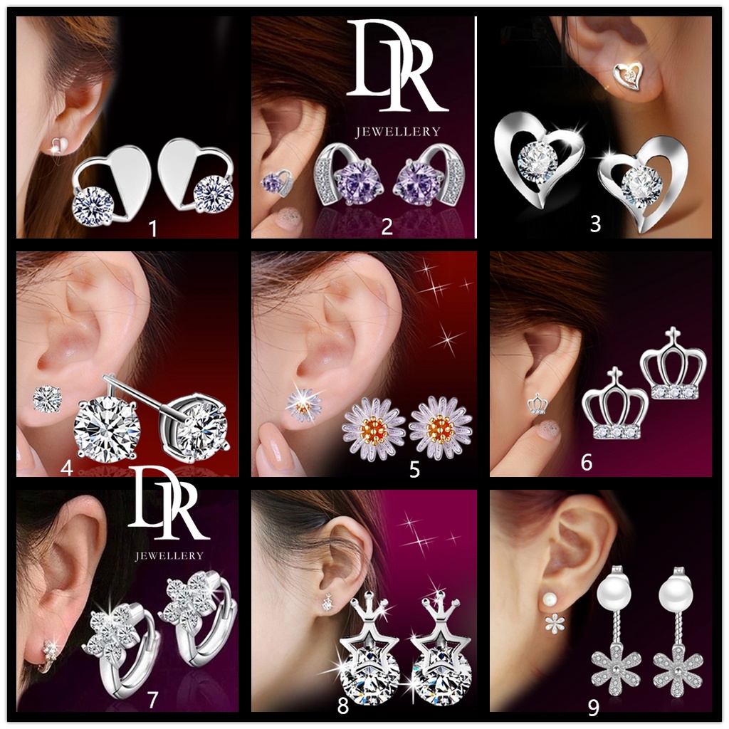 DR Jewelry Fashion Korean Accessories Hikaw for Woman Pierced Stainless ...