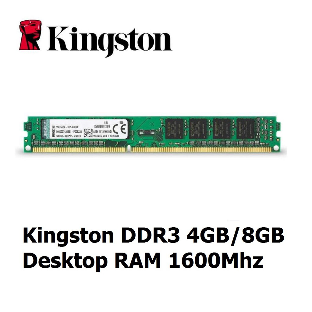 Kingston DDR3 RAM 4GB 8GB 1600mhz PC-12800 Desktop Memory Module Used ...