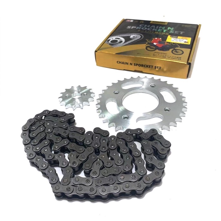 SET CHAIN & SPROCKET KAWAZONO FOR XRM/WAVE/SMASH/C100/DREAM/CT100/BC175 ...