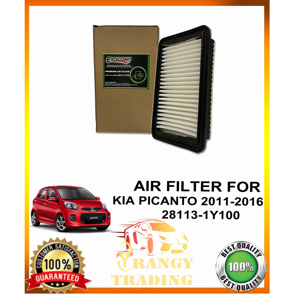 EXCELLENT AIR FILTER For Kia Picanto 2011 to 2016 (28113-1Y100 ...