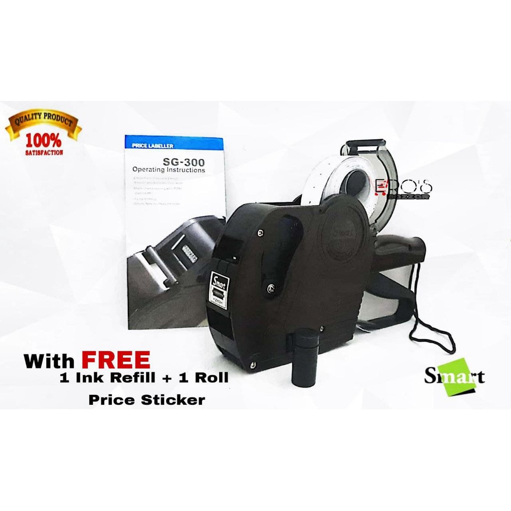 Smart SG 300 Price Tag Labeler with FREE 1 INK REFILL and 1 Roll Price ...