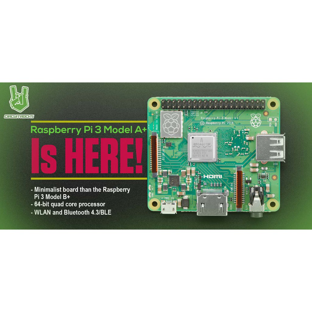 Circuitrocks Raspberry Pi Model 3 A+ | Shopee Philippines