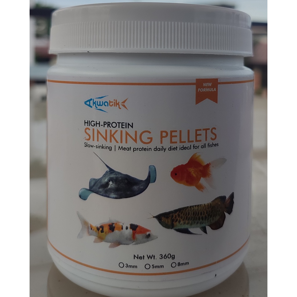 Akwatik Hi-50% Protein Sinking Fish Food for Arowana, Stingray, Peacock ...
