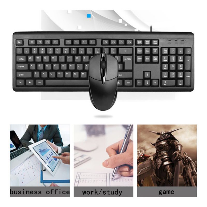 T200 Key board bundle with mouse / wired key boad witj wired optical ...