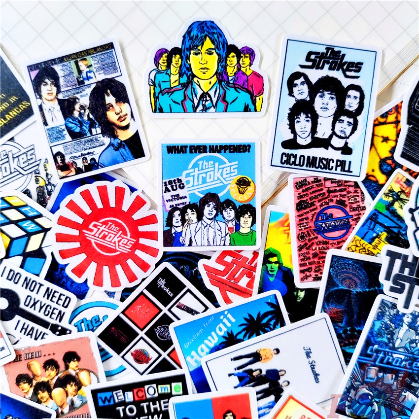the Strokes Q-1 Rock Band Mini Diary Manual Stickers ★★★ 48Pcs/Set DIY ...