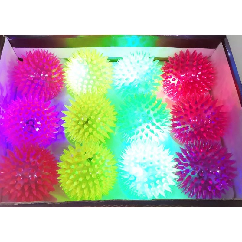 Spiky Massage Ball with light & sound. Pain Stress Relief Muscle Relax ...