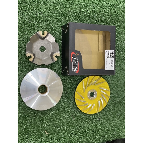 JVT Pulley Set With Free Backplate (Mio Sporty, Mio i125, Click125/Click150, Aerox/Nmax/Pcx/Adv ...