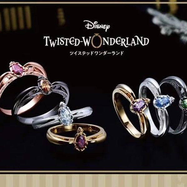 S925 silver non-fading cute open ring Disney twisted wonderland ring ...