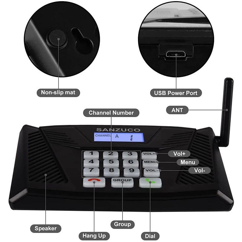 【Ready Stock】SANZUCO F60 Full Duplex Wireless Intercom,Real Time Two ...