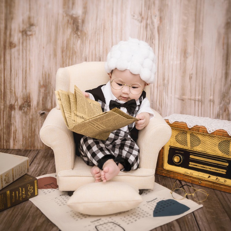 Newborn Photography Props Costume Infant Baby Boys Cosplay Grandpa Hat ...