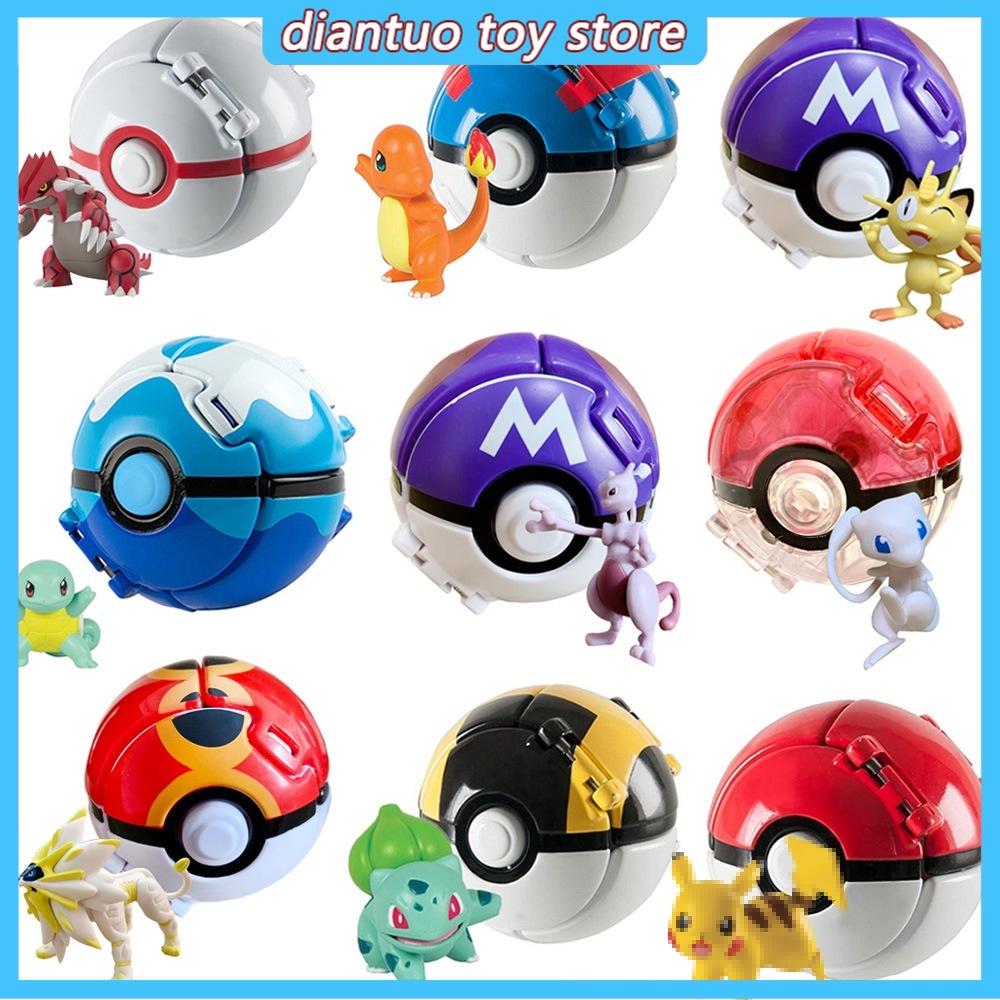 Pokemon Figures Ball Variant Toys Model Pikachu Jenny Turtle Pocket Monsters Action Figure Toy