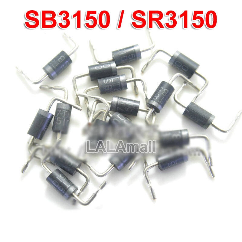 20pcs SB3150 = SR3150 SR315 SB315 HBR3150 3A/150V Schottky Barrier ...