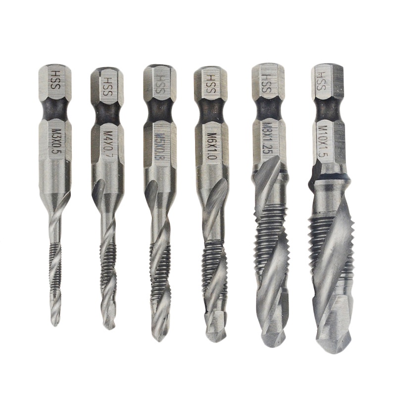 1pc Thread M3 M4 M5 M6 M8 M10 Screw Tap Drill Bits Hss Taps Countersink ...