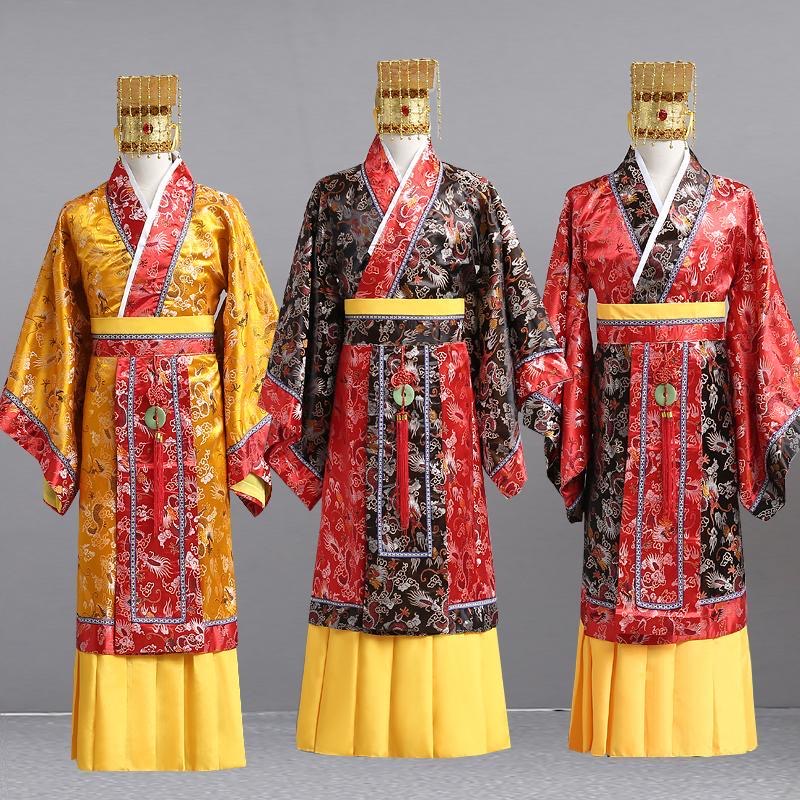 Men Tang Dynasty Costume male Han Qin and Han dynasty dragon robe ...