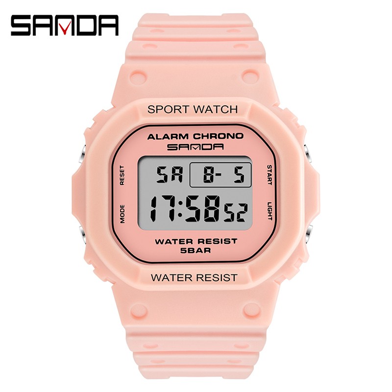 SANDA Women Watch Fashion Sports Waterproof Multifunctional LED Watch ...