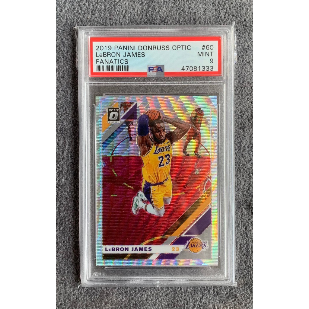 2019-20 Donruss Optic Lebron James Fanatics Prizm #60 PSA 9 Lakers ...