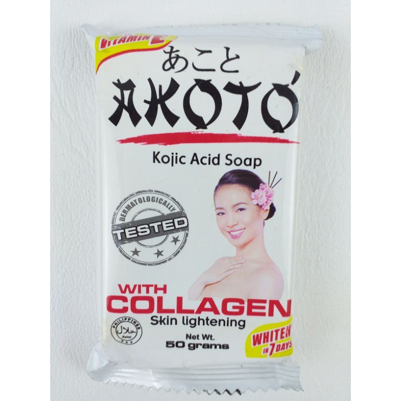 Akoto Kojic Acid Soap with Collagen Skin Lightening 50 grams | Shopee ...