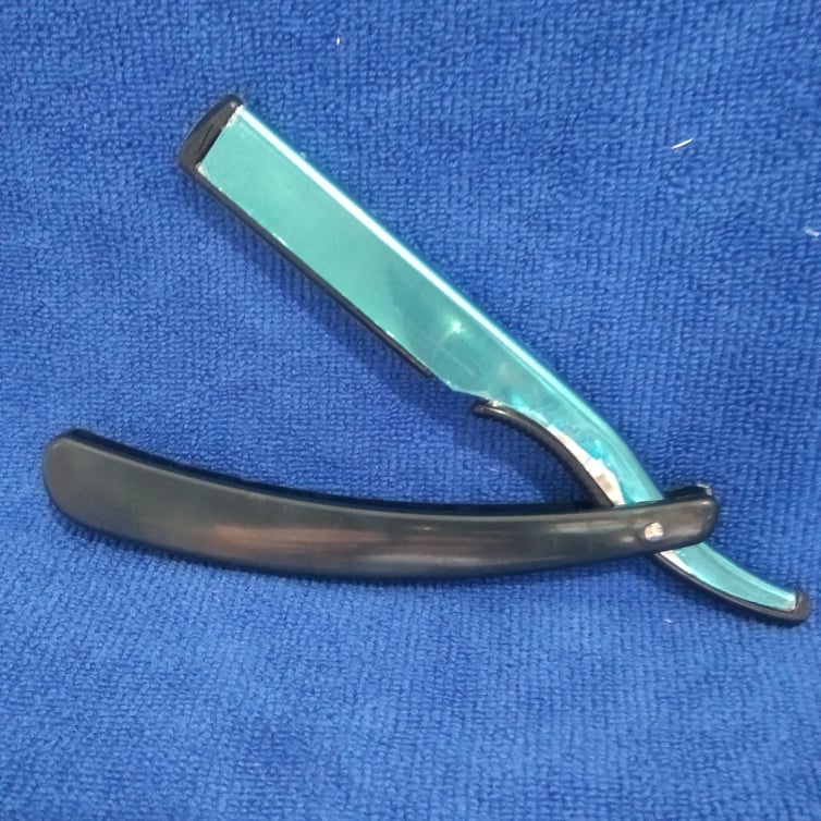 Hair fitting razor barber shaver Labaha (black and blue) | Shopee ...