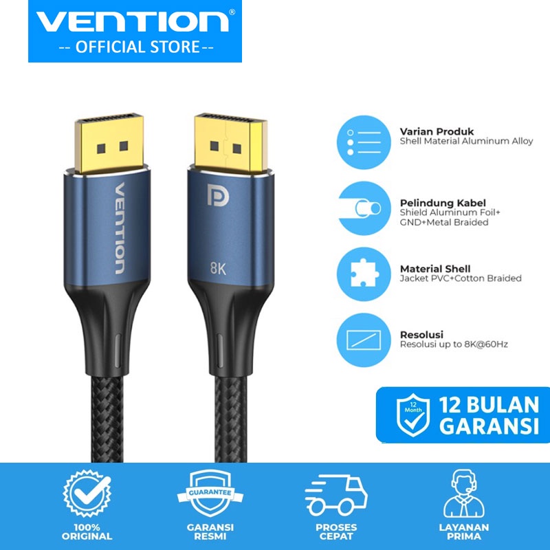 Vention DisplayPort Cable Male to Display Port (DP) Male 8K Ultra HD ...