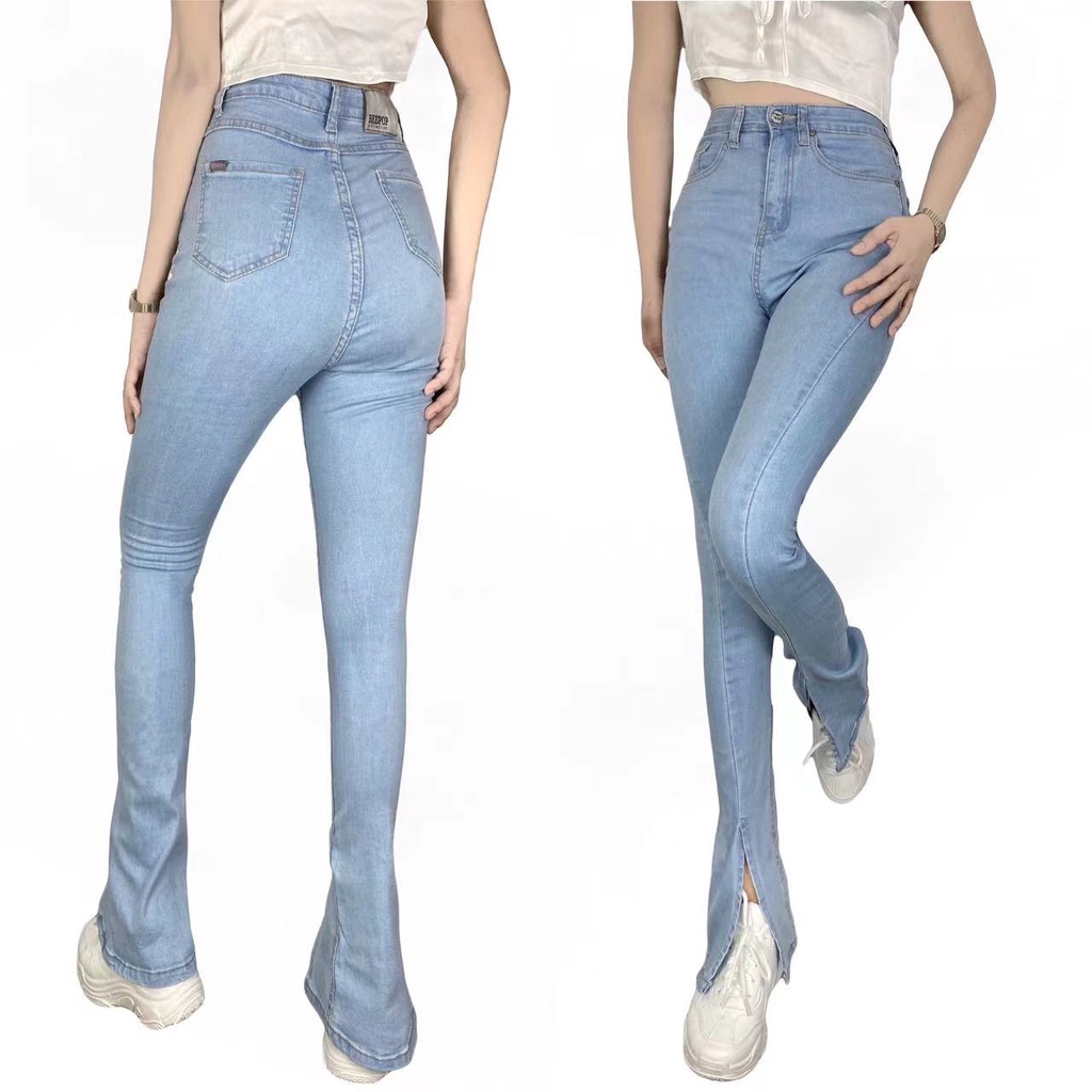 Super Sexy HighWaist Flare Stretchable Boot CUT Ambel Denim Jeans Maong ...