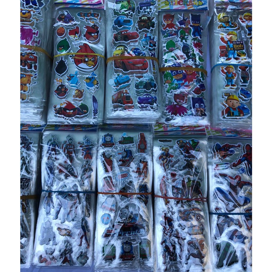 3D Bubble Stickers Random Pack of 10 pads Puffy Boy Girl Stickers for ...