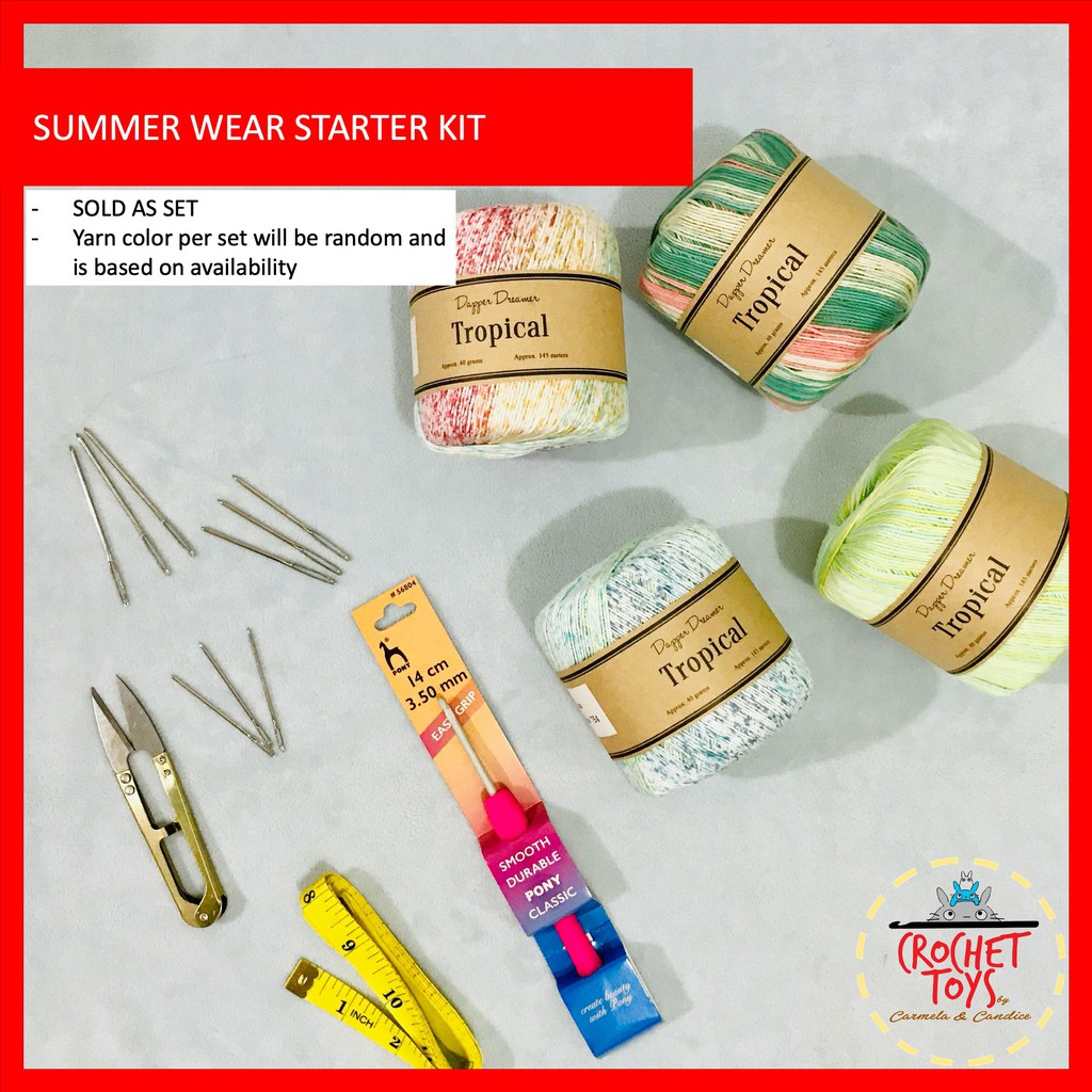 Dapper Dreamer Tropical Starter kit - Set 5 – SUMMER WEAR KIT for Crochet or Knitting | Shopee ...