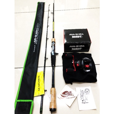 SEAHAWK AIR BLADE CASTING ROD combo AWA-SHIMA BEAST BC REEL | Shopee ...